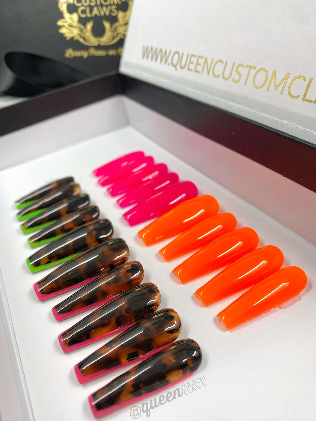 Tortoise shell Jelly press on nails – Queen Custom Claws